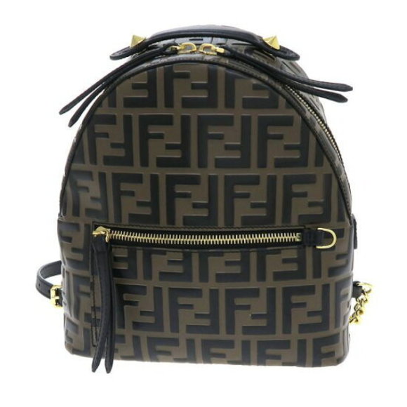 Fendi | Bags | Fendi Backpack Small Brown Leather Ff | Poshmark